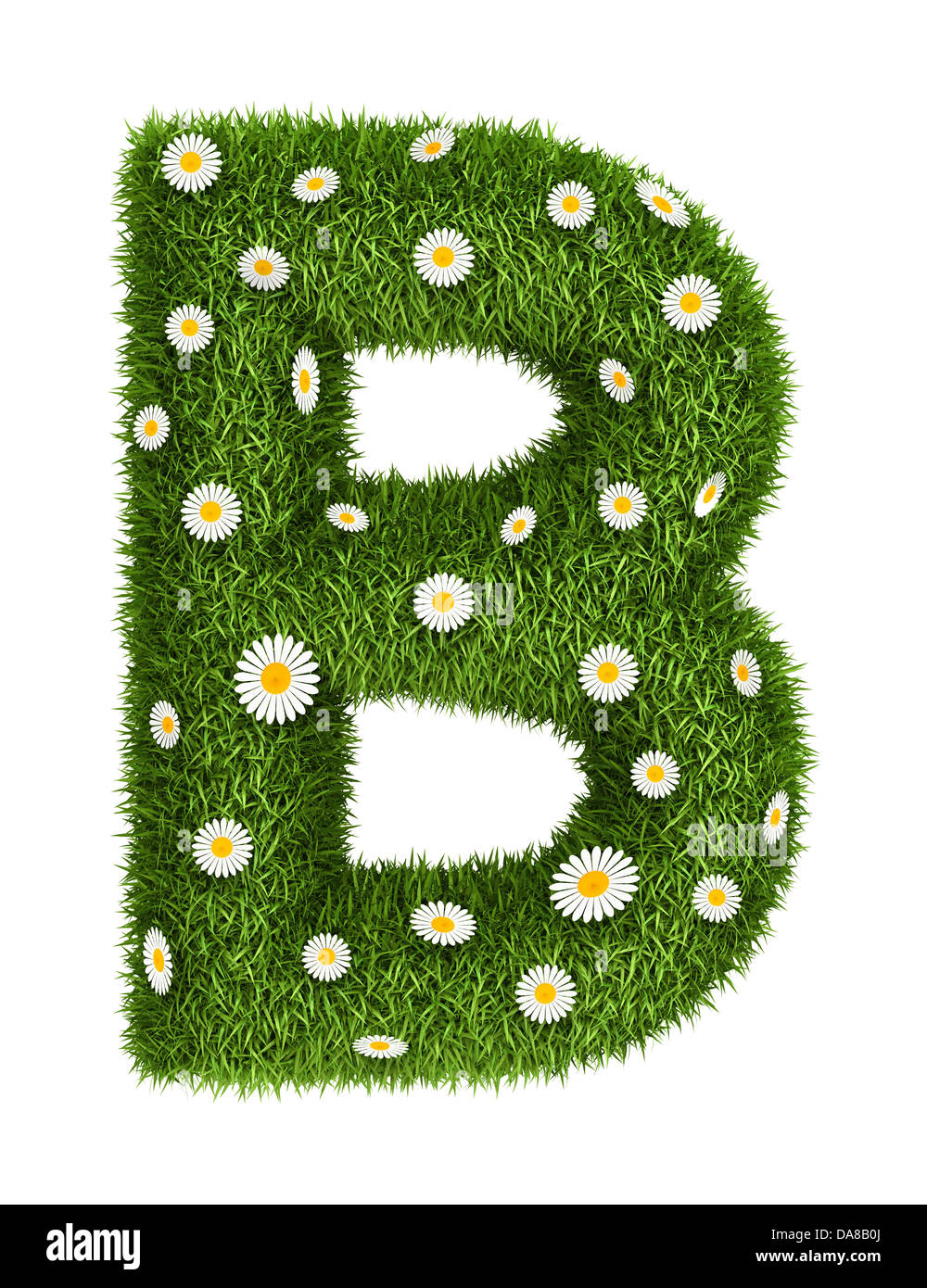 Natural grass letter B Stock Photo - Alamy