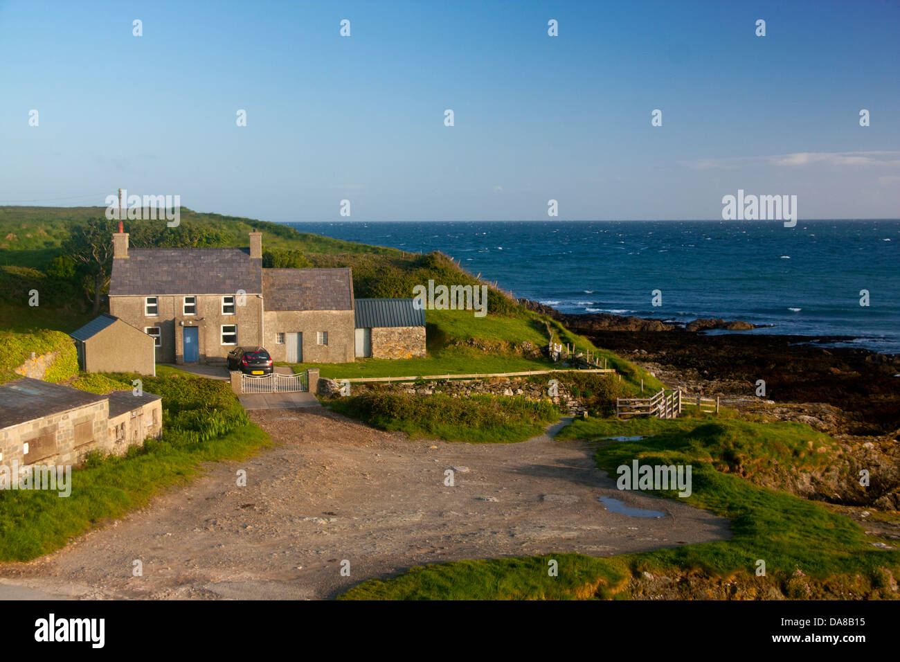 Porth Colmon Cove on north coast of Llyn Peninsula Gwynedd North Wales ...