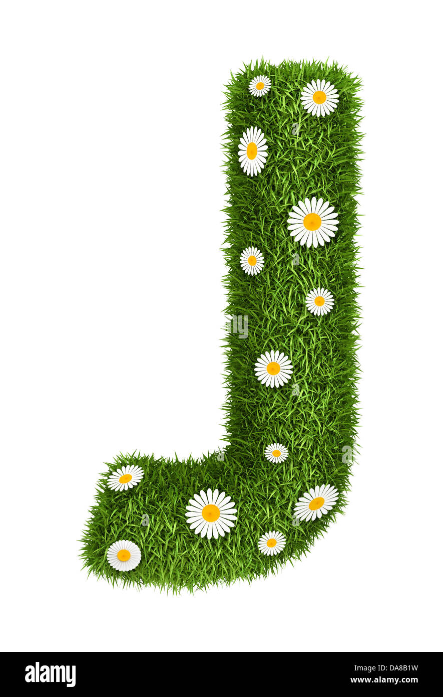 Natural grass letter J Stock Photo - Alamy