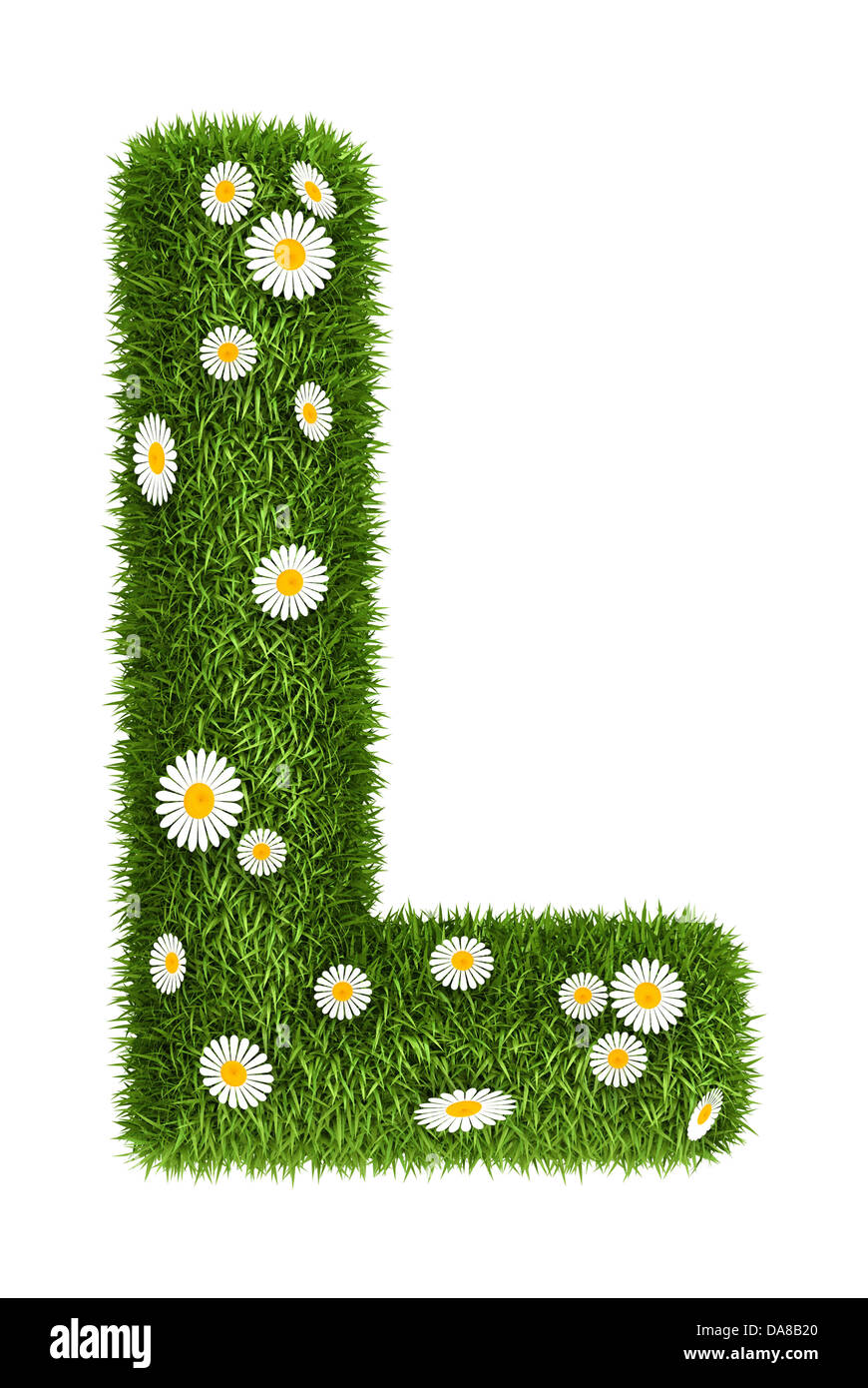 Natural grass letter L Stock Photo - Alamy