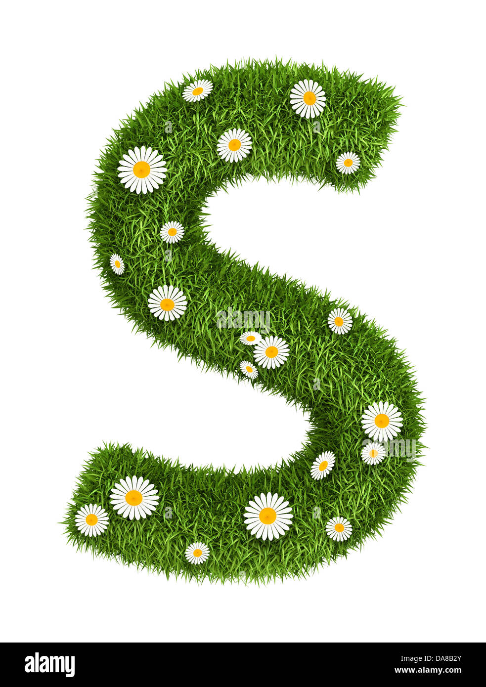 Natural grass letter S Stock Photo - Alamy
