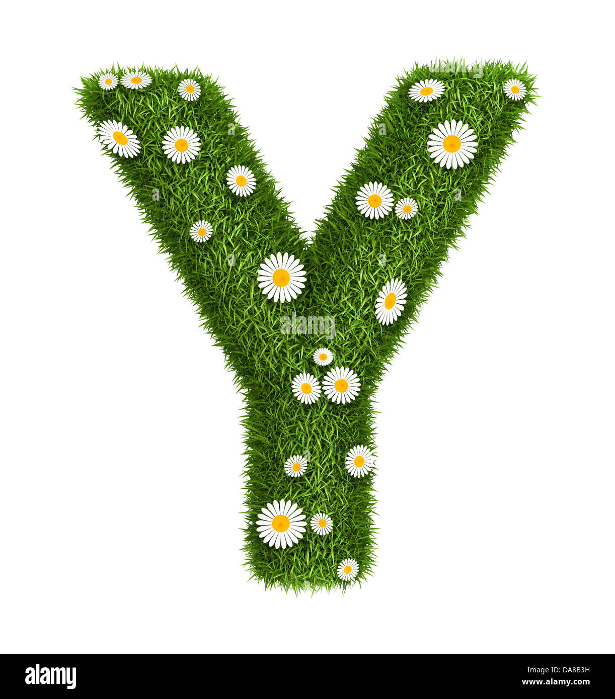 Natural grass letter Y Stock Photo - Alamy