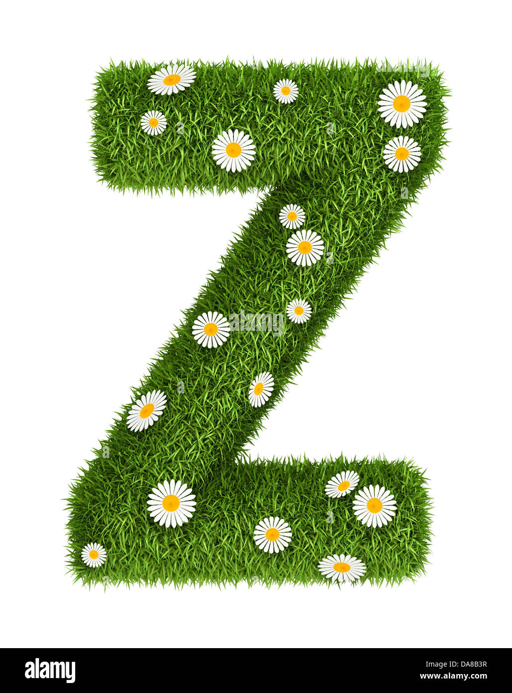 Natural grass letter Z Stock Photo - Alamy