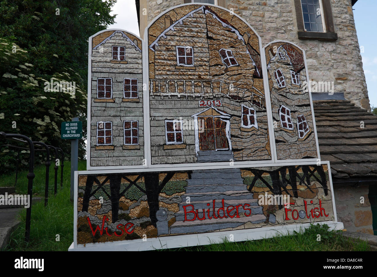 Traditional well dressing in Bakewell Derbyshire. England Stock Photo ...