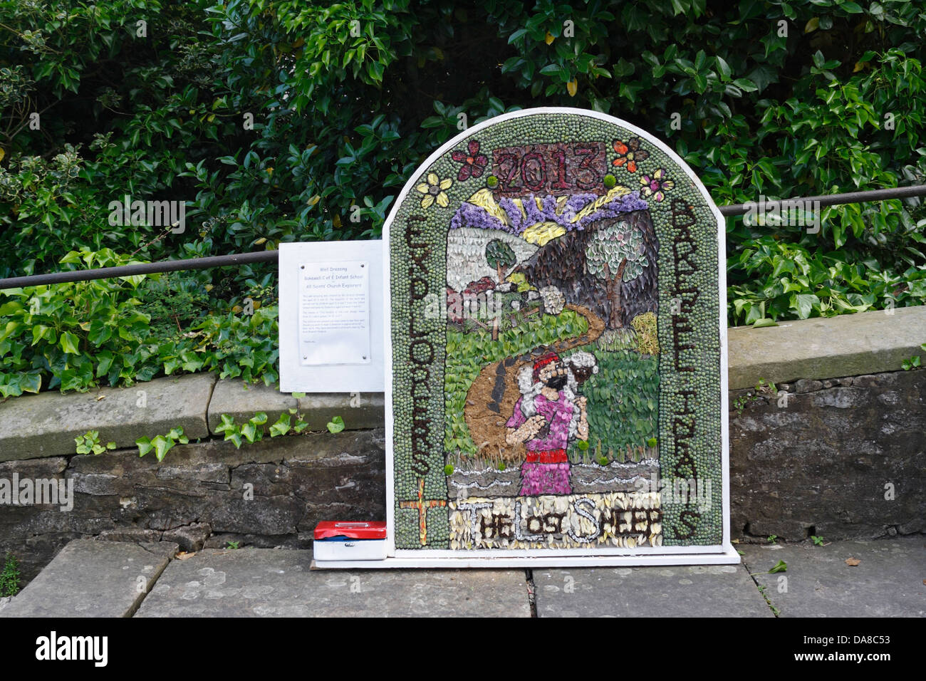 Traditional well dressing in Bakewell Derbyshire. England Stock Photo ...