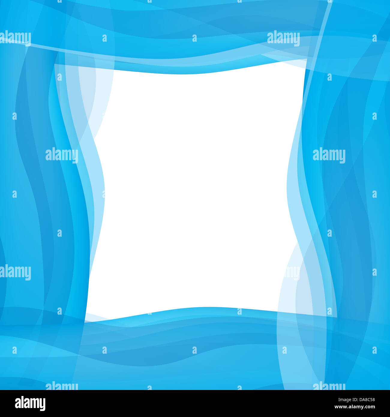 Blue wavy graphic border illustration Stock Photo - Alamy