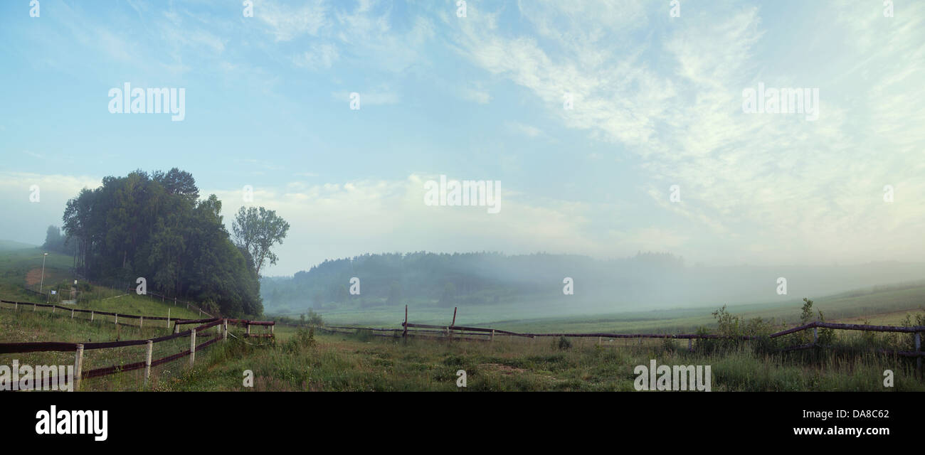 Panormaic picture of beautiful rular landscape Stock Photo - Alamy