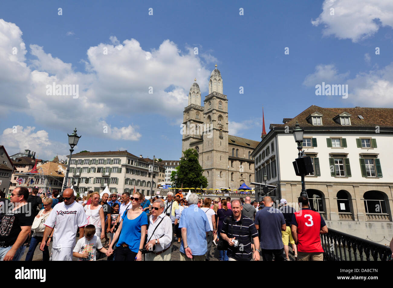 Zurich, Switzerland, 7th July 2013, in the center of Zurich, one of the ...