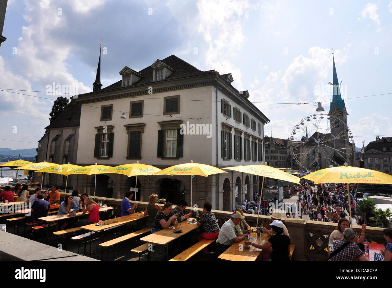 Zurich, Switzerland, 7th July 2013, in the center of Zurich, one of the ...