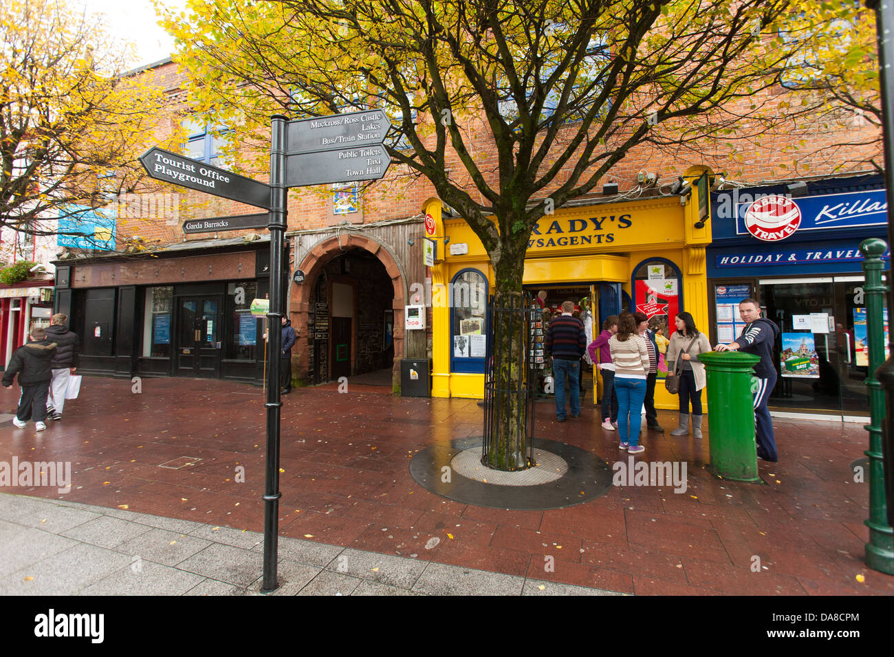 Street signs point to tourist attractions in downtown areas of ...