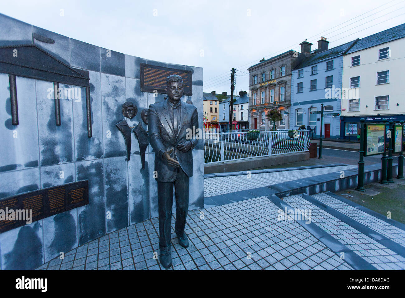 A staue of John F Kennedy In New Ross, Co Wexford celebrates the ...