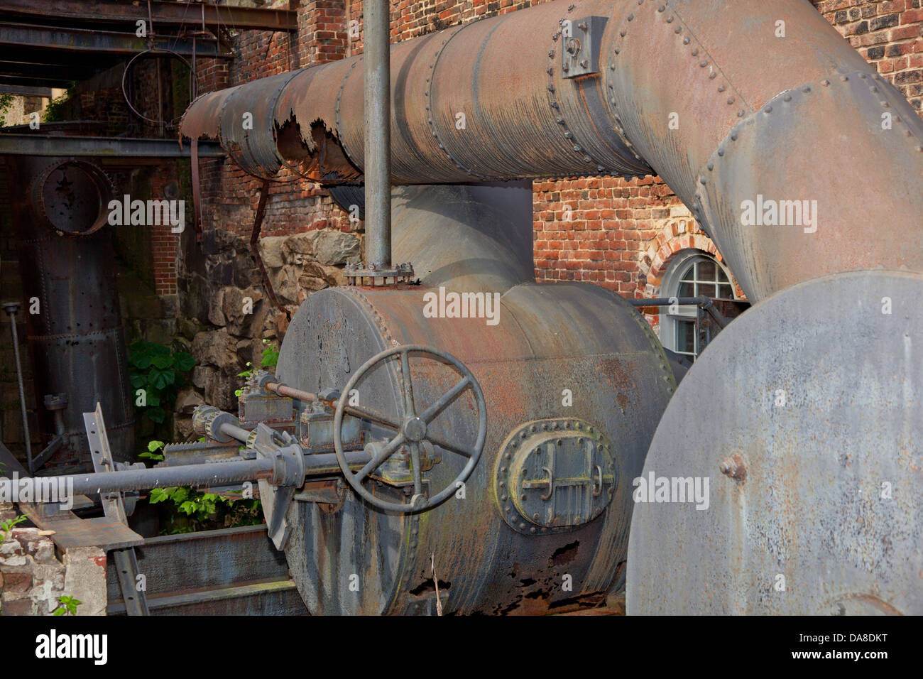 Old rusty furnaces at Tredegar Ironworks in Richmond, VA Stock Photo ...