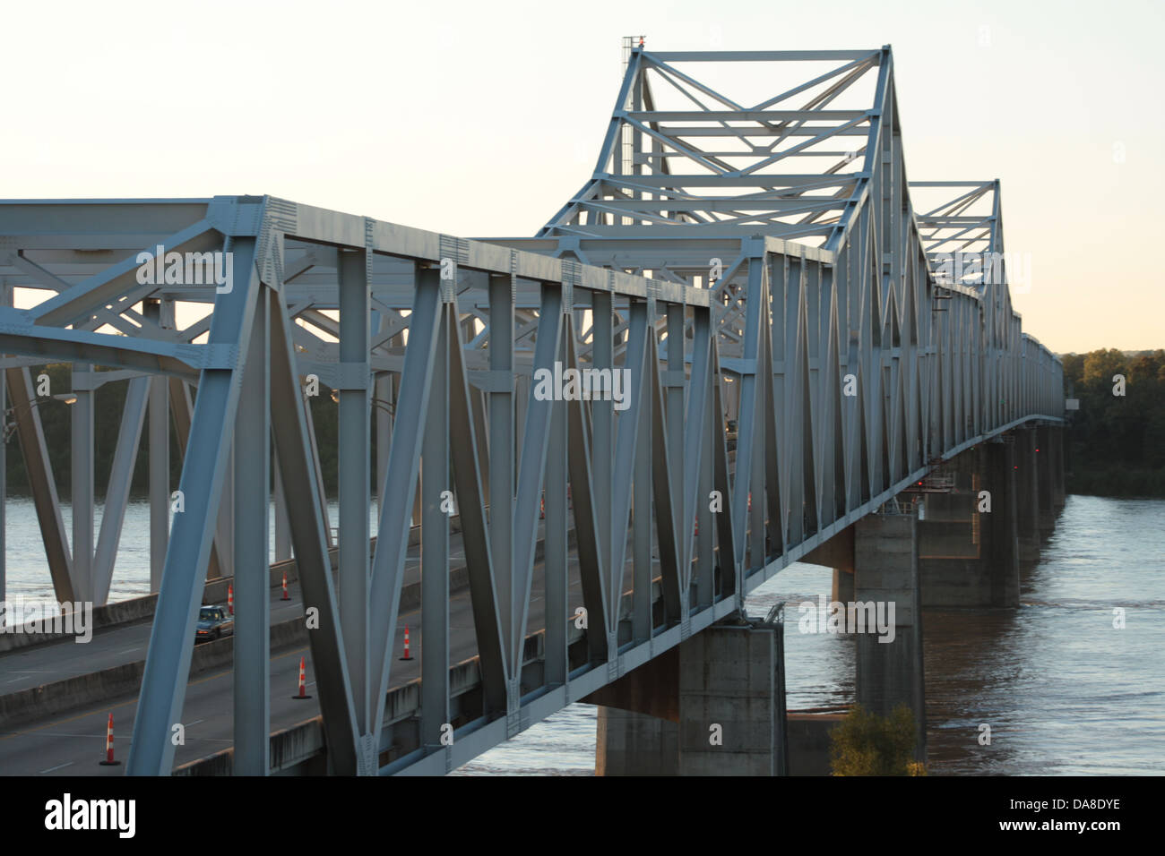 Mississippi River Bridge at Vicksburg, Mississippi Stock Photo - Alamy