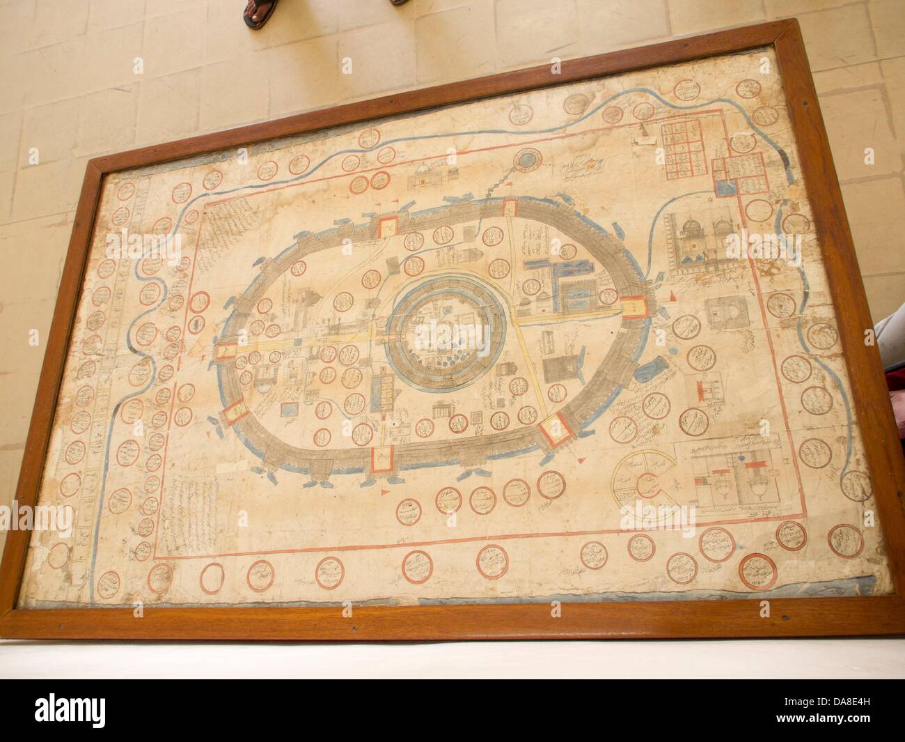 January 24, 2011 - Bijapur, Karntaaka, India - Historical map at the ...