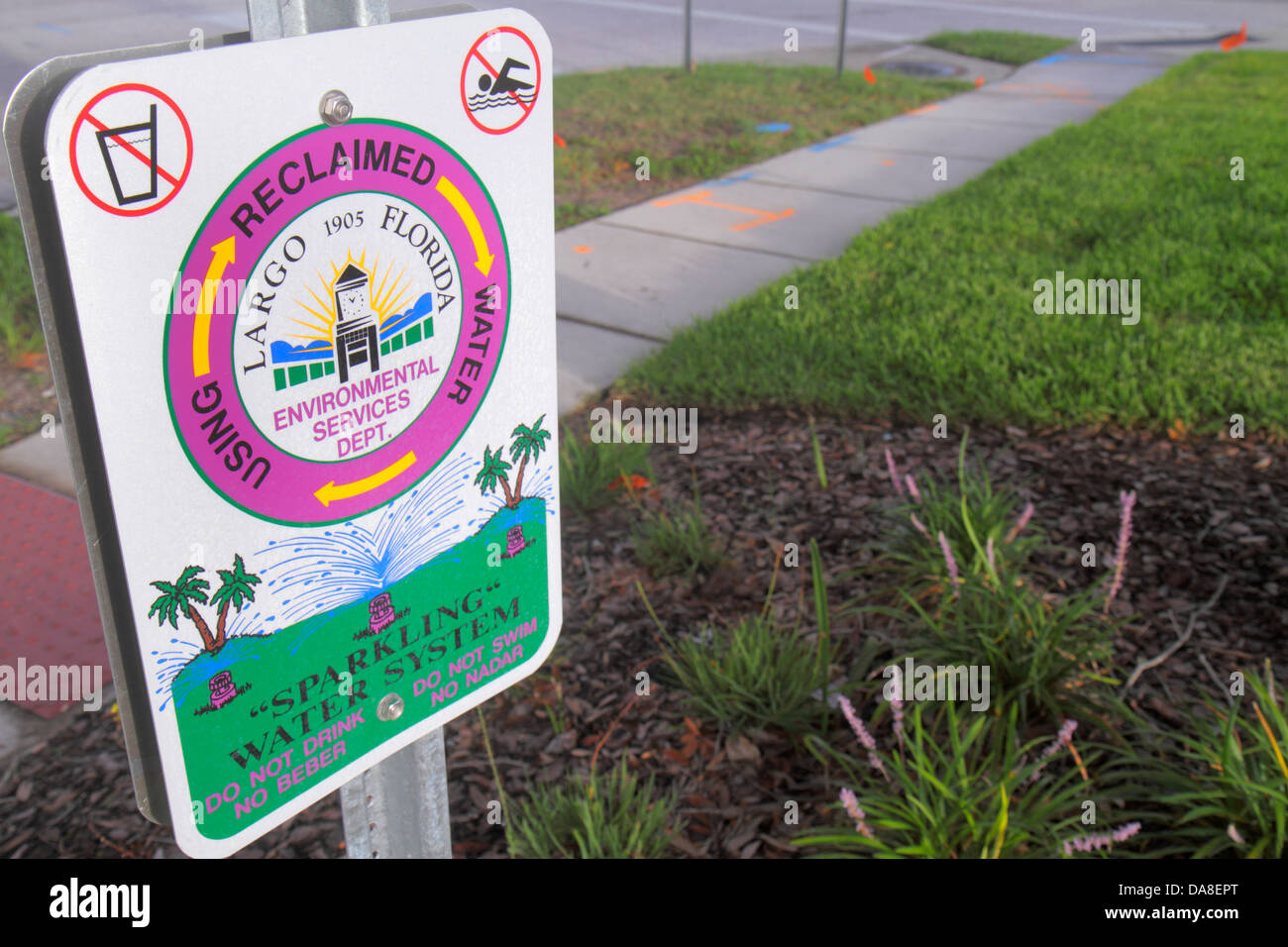 St. Saint Petersburg Florida,Largo,sign,logo,using reclaimed water ...