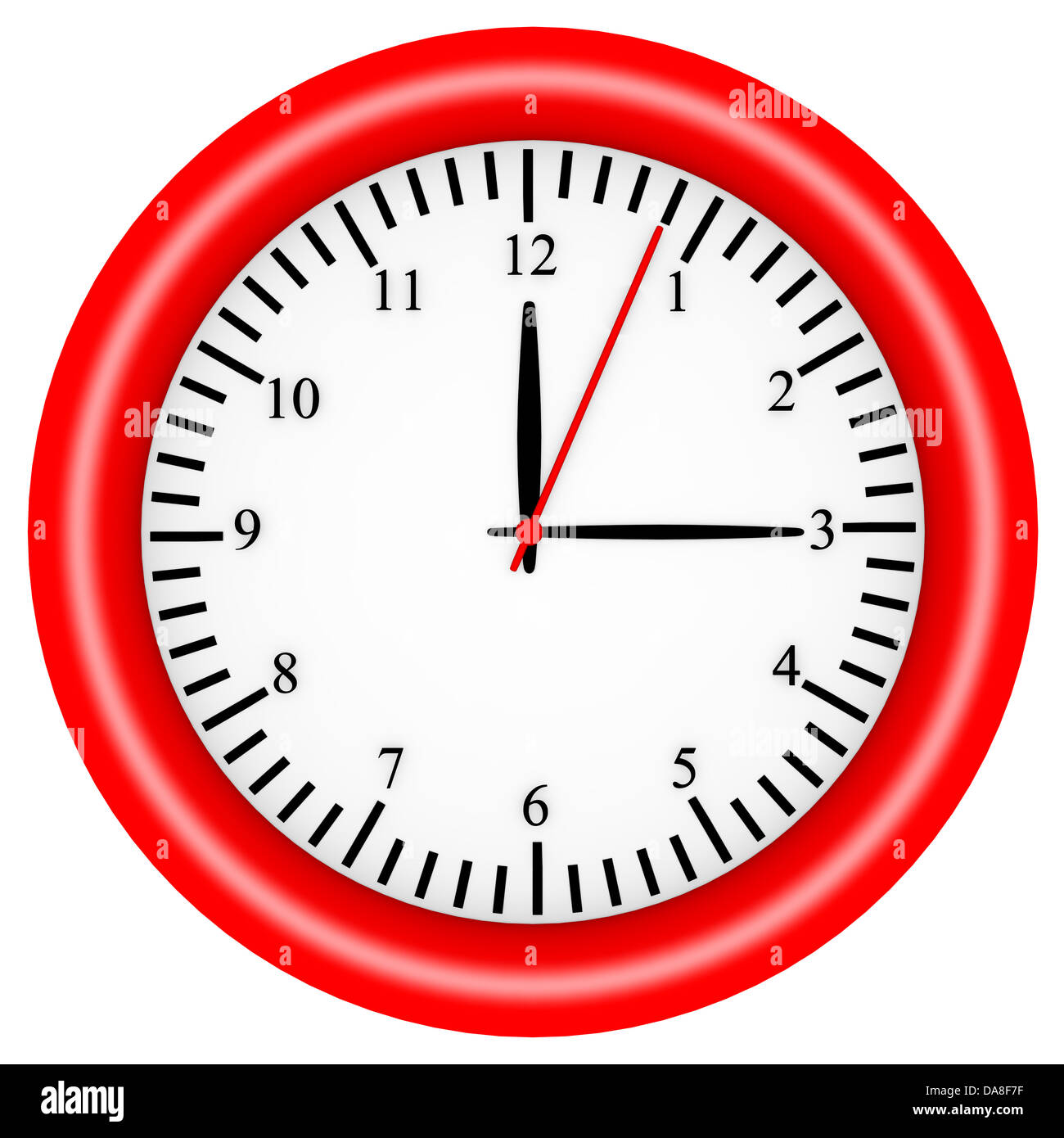 3d Render of Wall Clock Stock Photo - Alamy