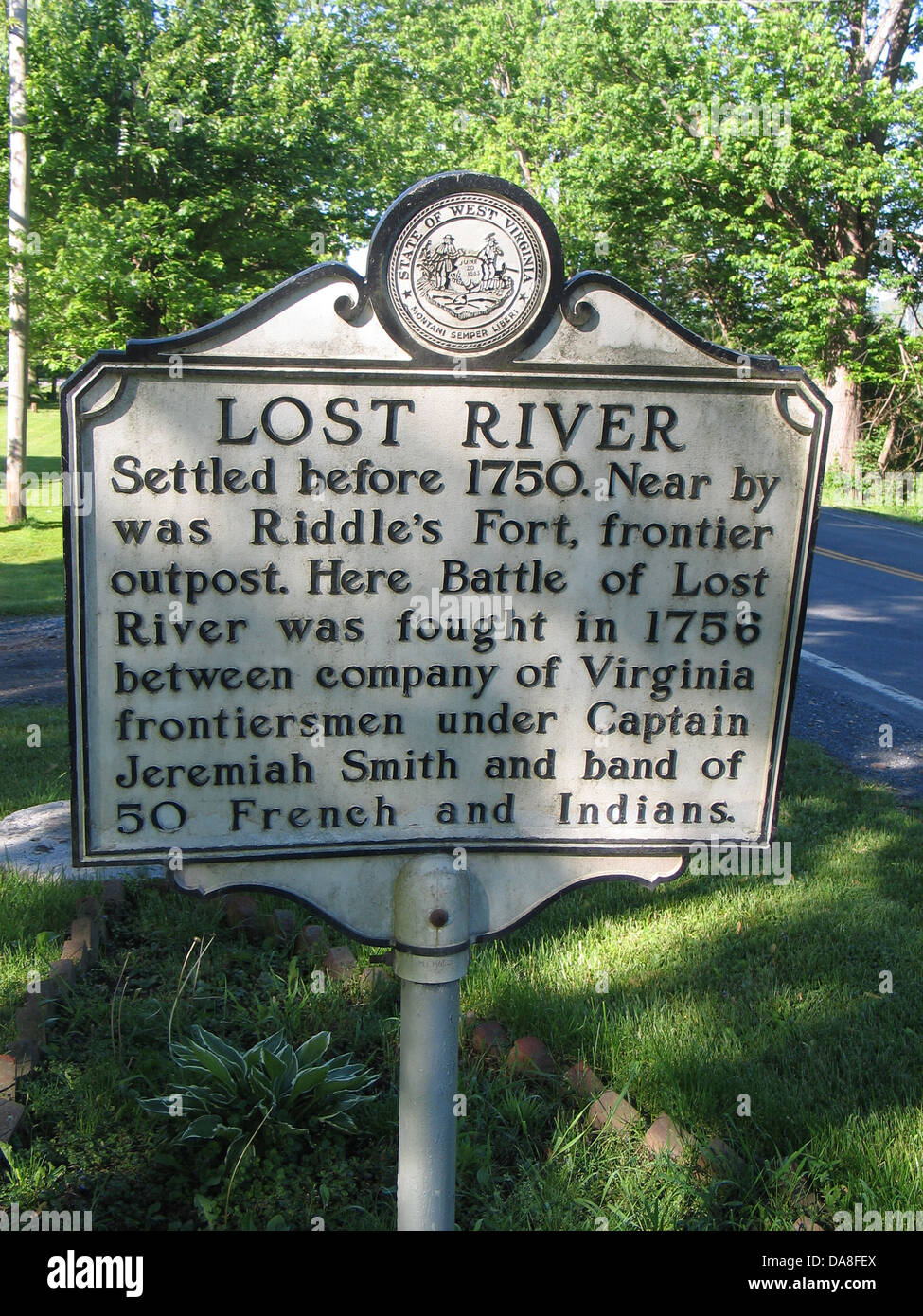 LOST RIVER Settled before 1750. Near by was Riddle's Fort, frontier ...