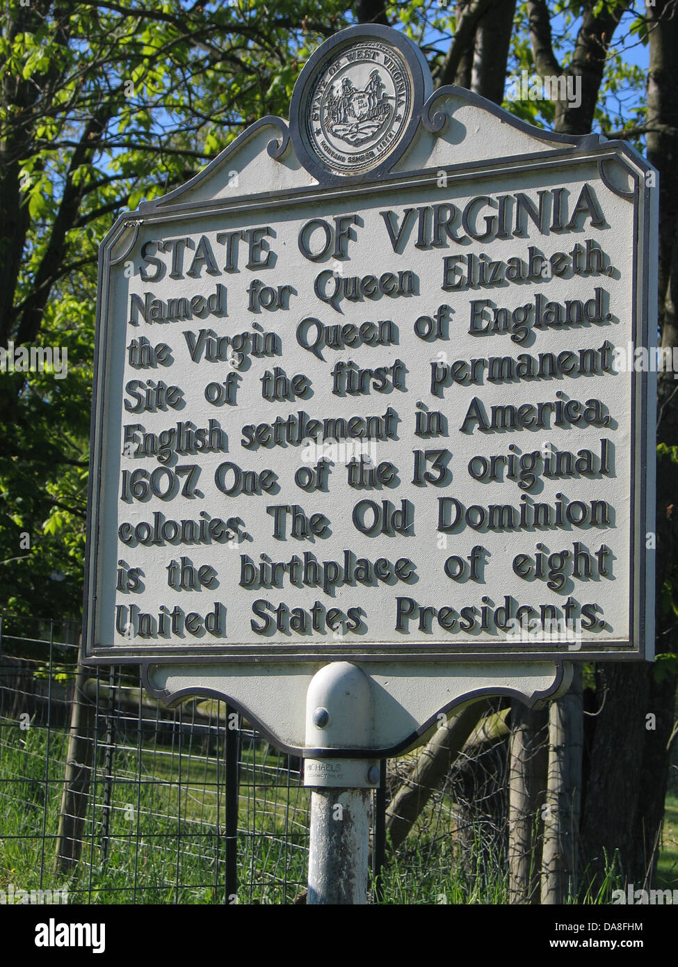 STATE OF VIRGINIA Named for Queen Elizabeth, the Virgin Queen of ...