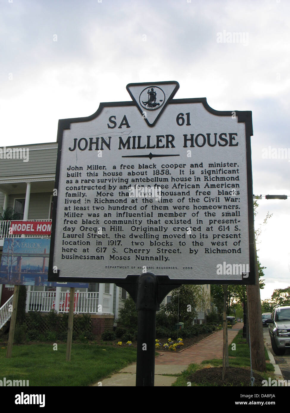 JOHN MILLER HOUSE John Miller, a free black cooper and minister, built ...