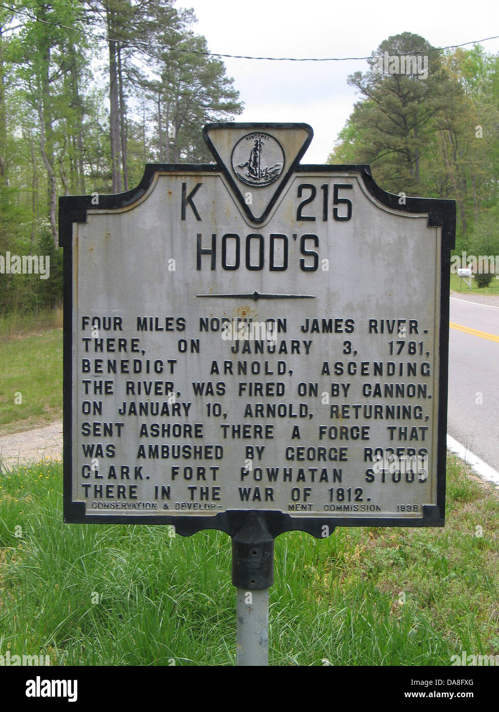 HOOD'S Four miles north on James River. There, on January 3, 1781 ...