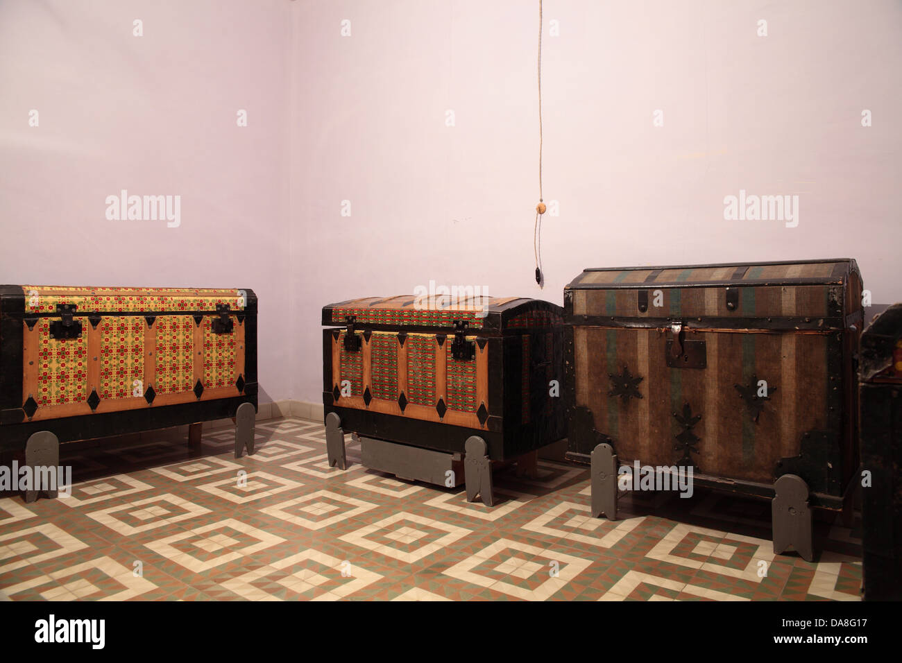 an old room with three trunks Stock Photo - Alamy