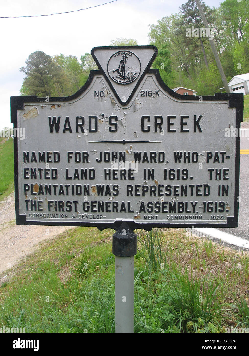 WARD'S CREEK Named for John Ward, who patented land here in 1619. The ...