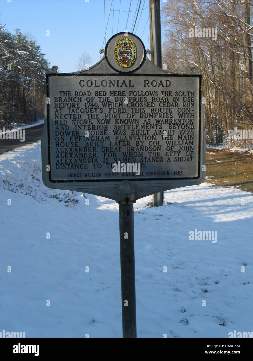 COLONIAL ROAD The road bed here follows the south branch of the ...