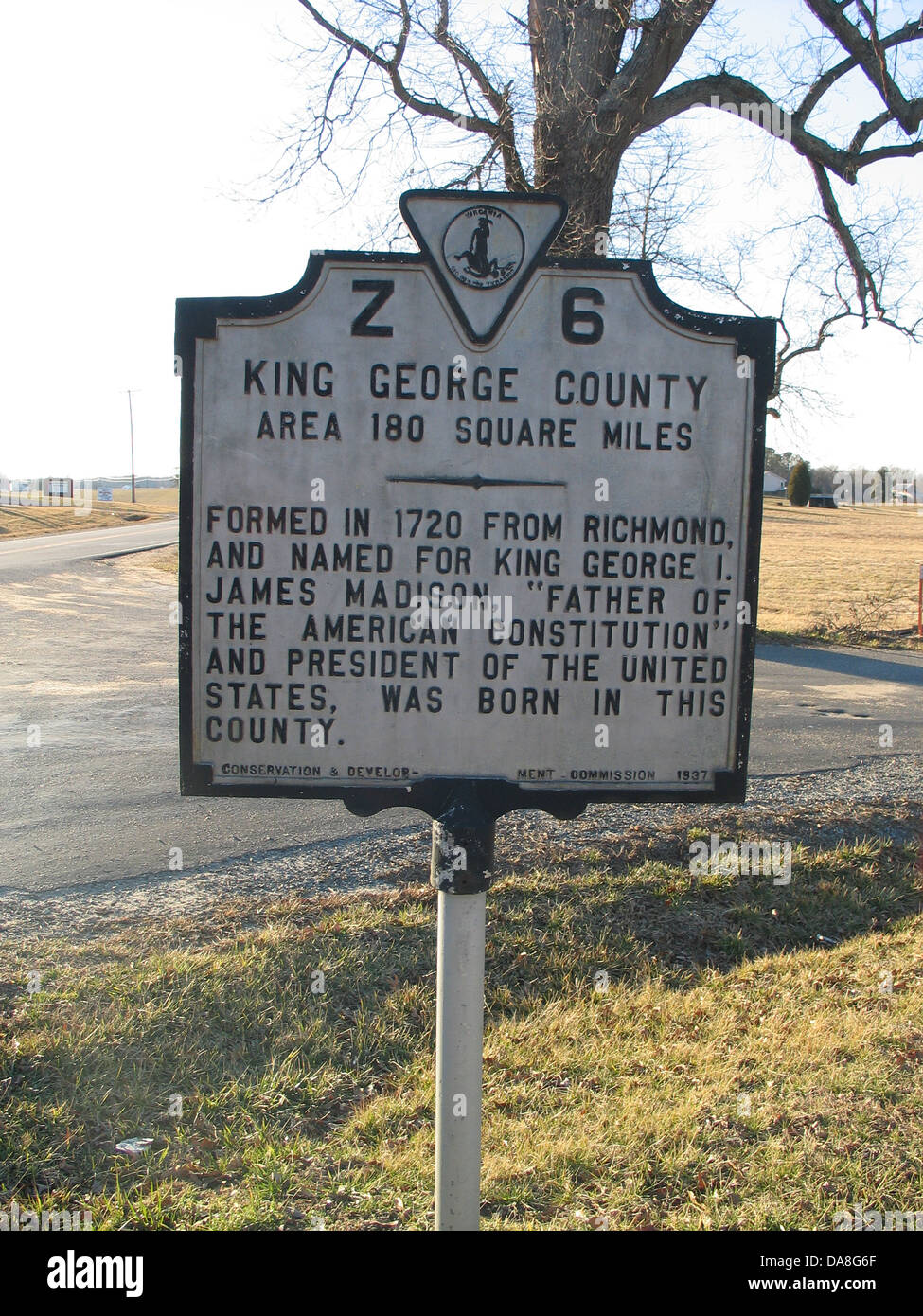 KING GEORGE COUNTY Area 180 Square Miles Formed in 1720 from Richmond ...