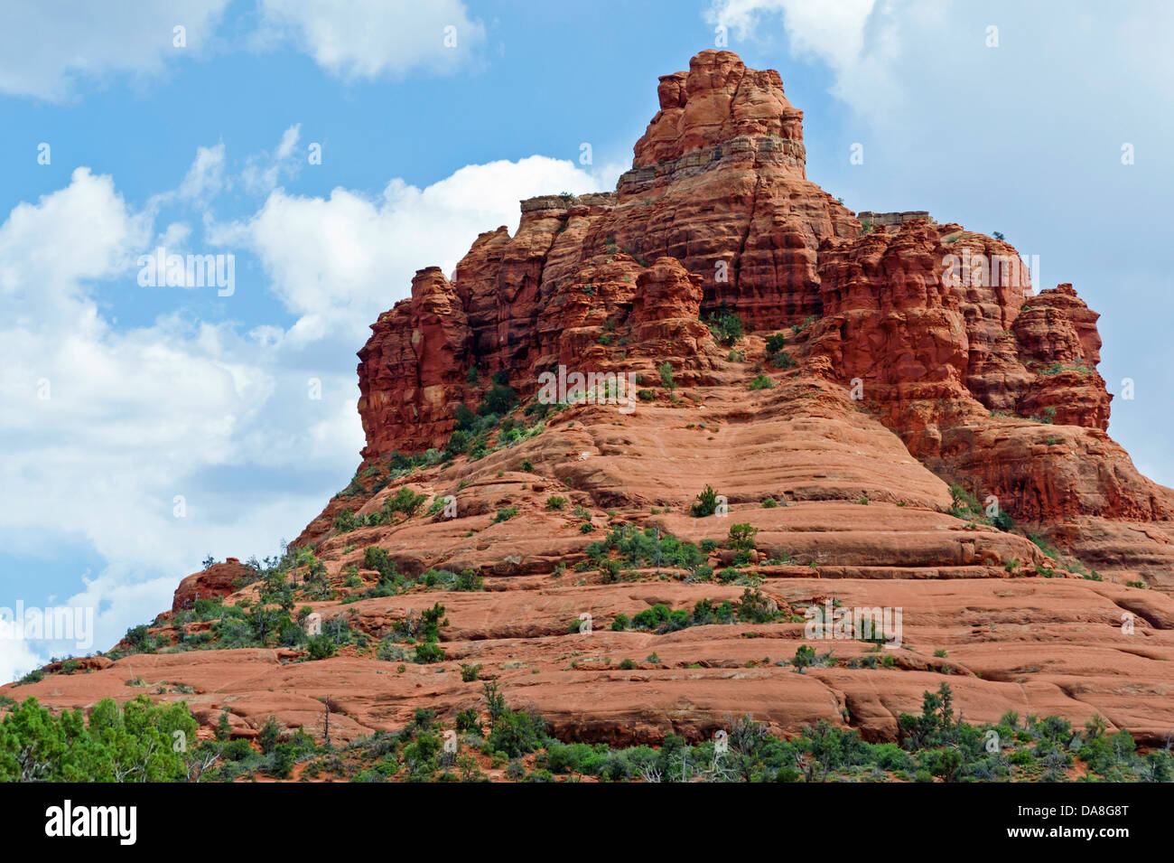 The scenic red rock formations of Bell Rock, near Sedona, Arizona ...