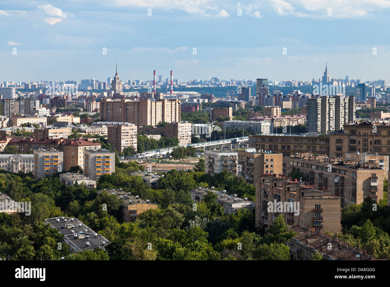 Panorama of Moscow city in summer afternoon Stock Photo - Alamy