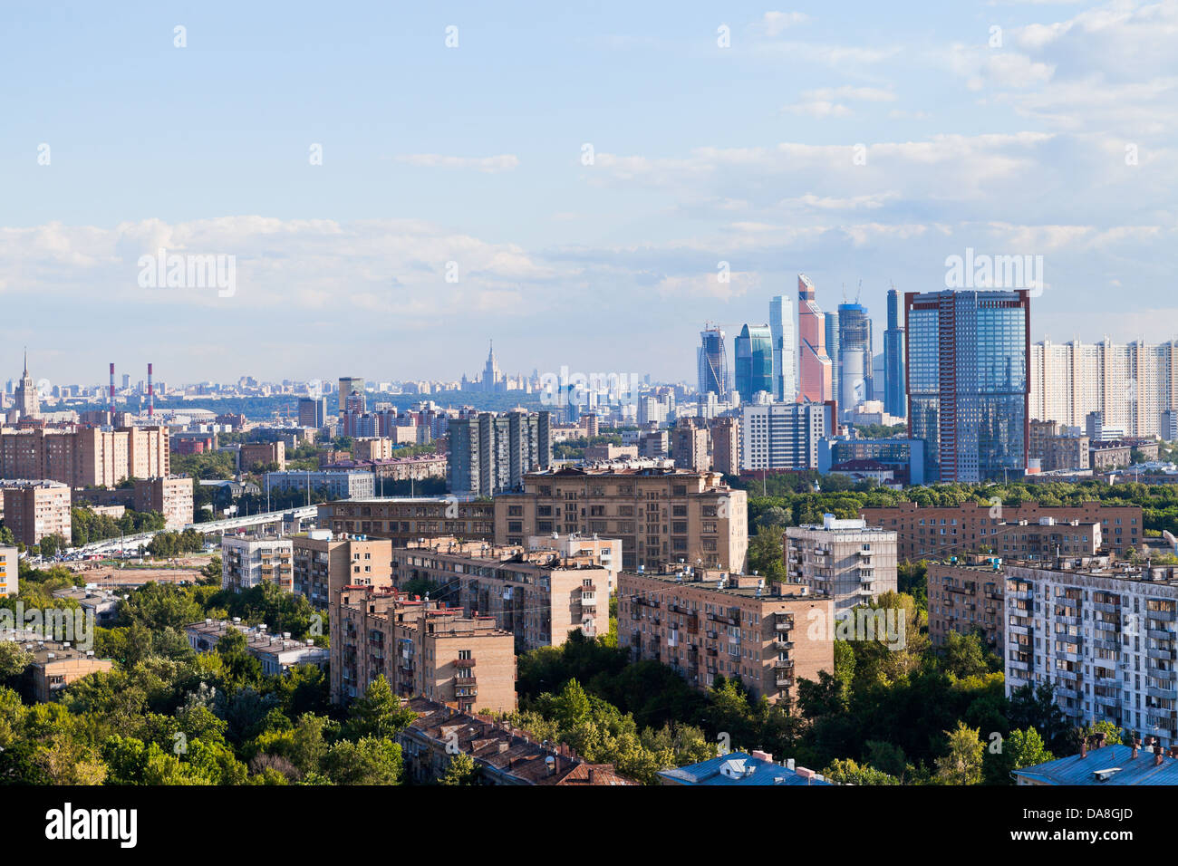 above view of new urban neighborhoods in Moscow Stock Photo - Alamy