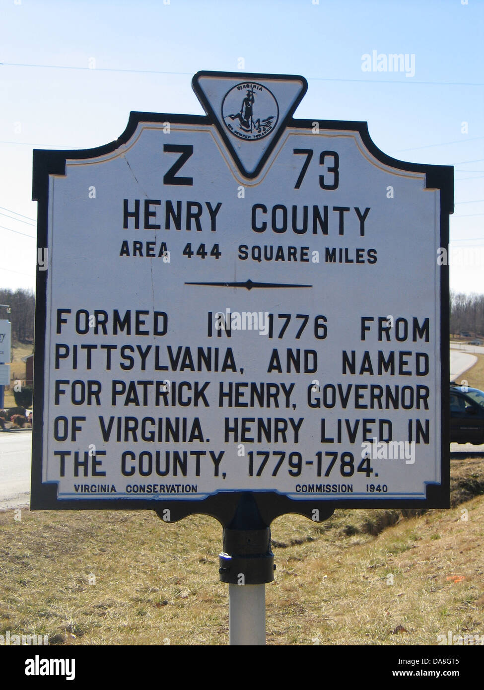 HENRY COUNTY Area 444 Square Miles Formed in 1776 from Pittsylvania ...