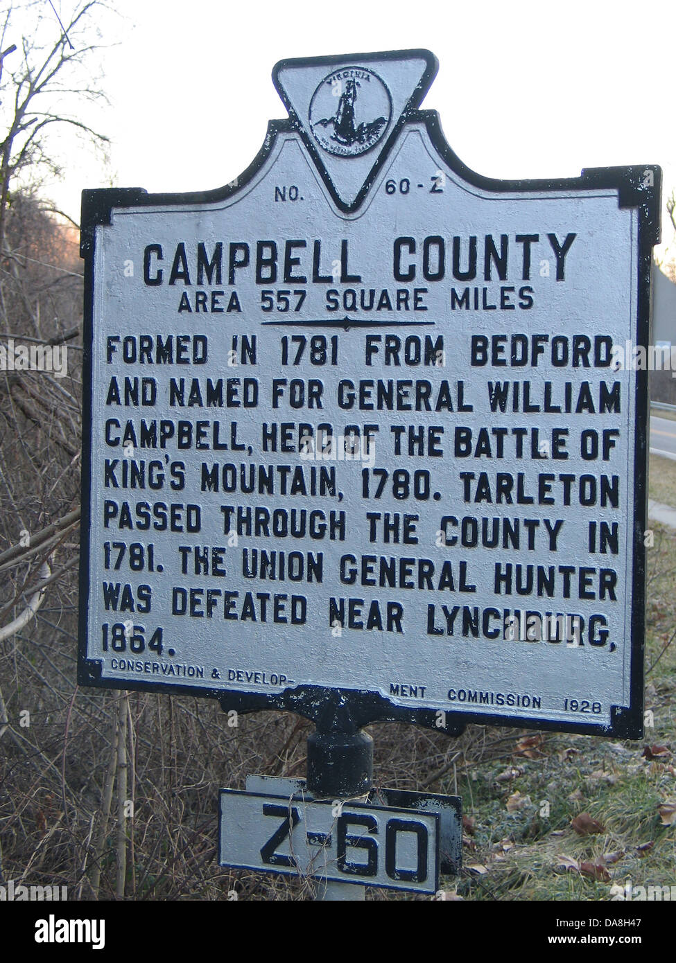 CAMBPELL COUNTY Area 557 Square Miles Stock Photo - Alamy