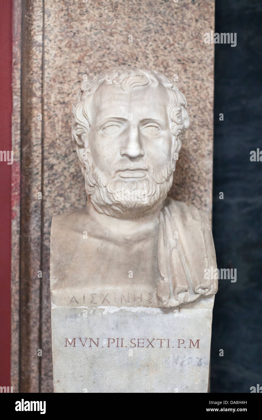 Portrait of Aeschines Stock Photo - Alamy