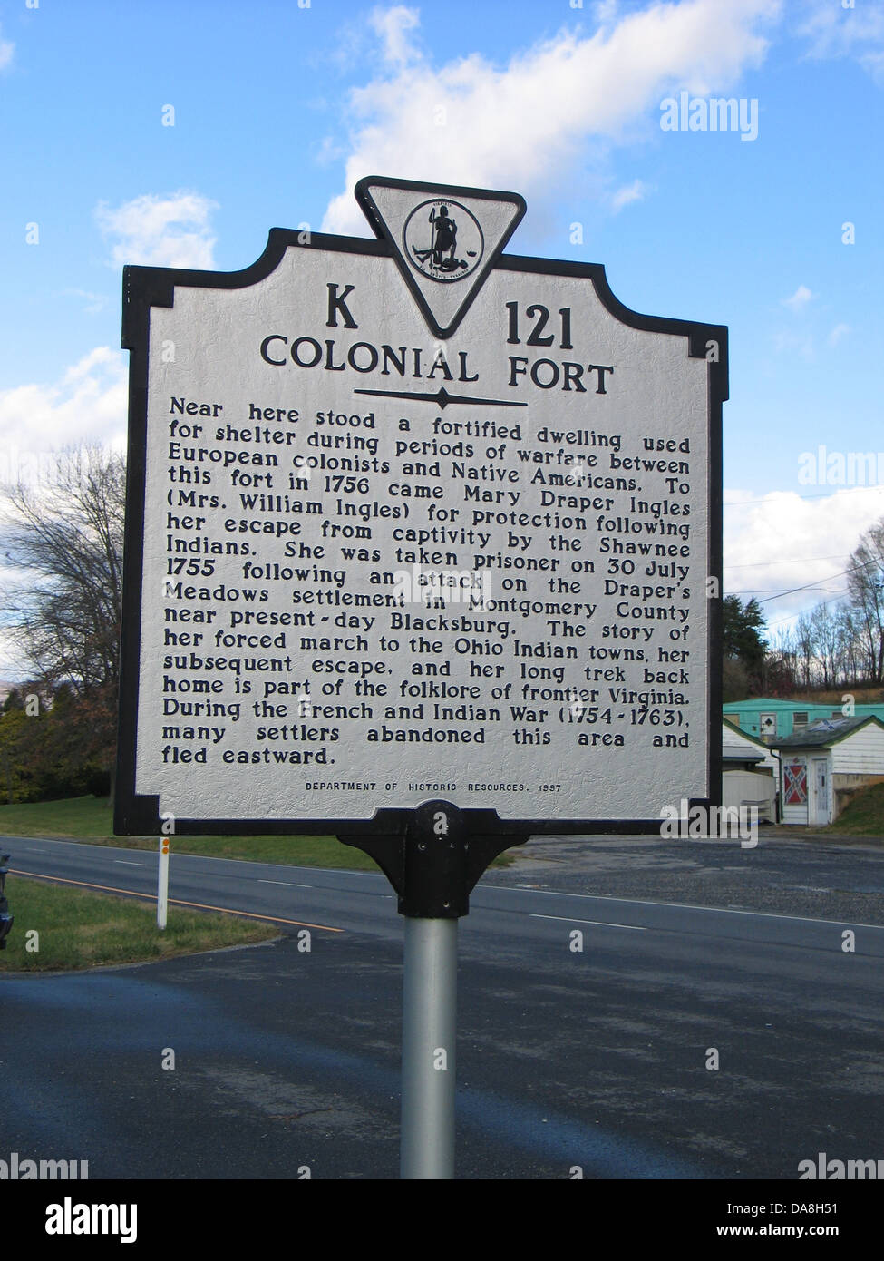 COLONIAL FORT Near here stood a fortified dwelling used for shelter ...