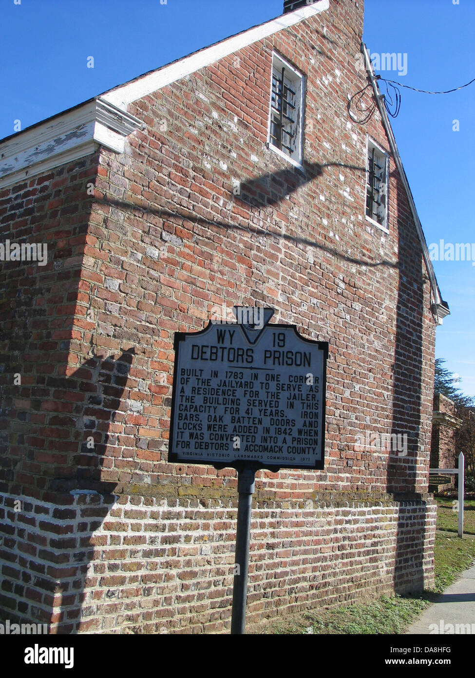 DEBTORS PRISON Built in 1783 in one corner of the jailyard to serve as ...