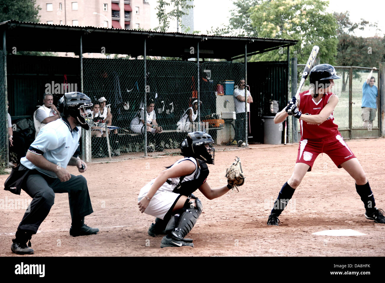 soft ball game Stock Photo - Alamy