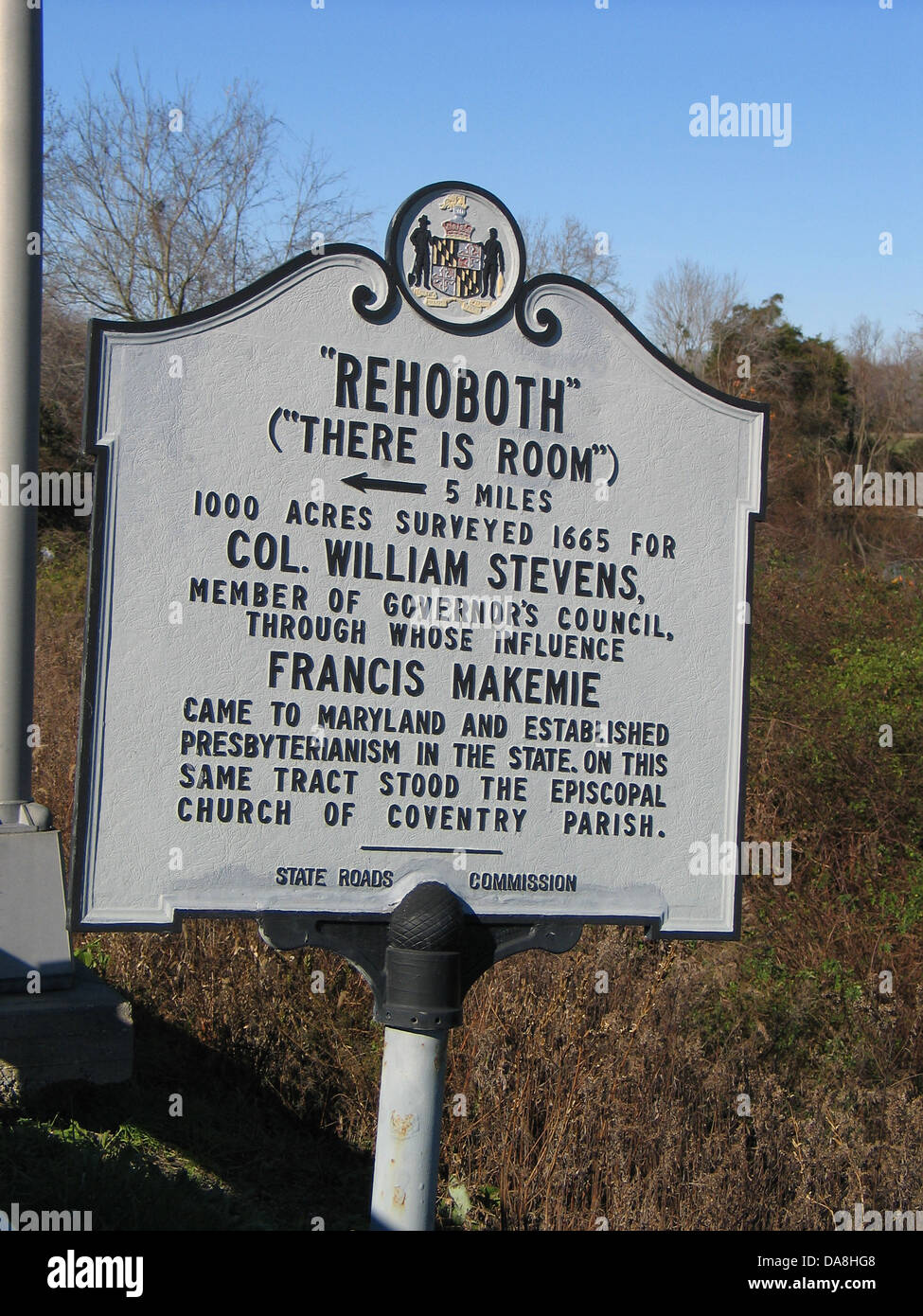 "REHOBOTH" ("THERE IS ROOM") 5 miles 1000 acres surveyed 1665 for Col ...