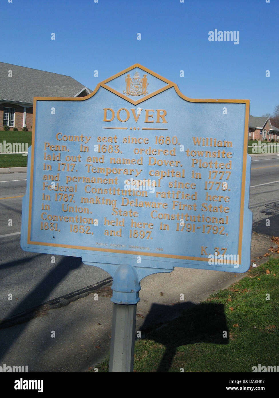 DOVER County seat since 1680. William Penn, in 1683, ordered townsite ...