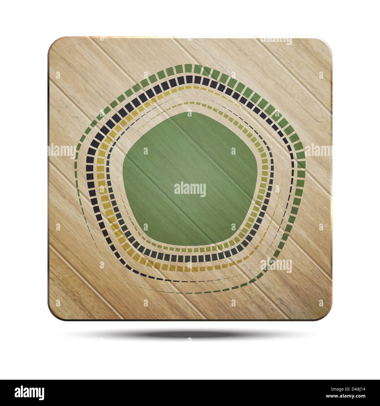 new wooden board with green target can use like conceptual background ...
