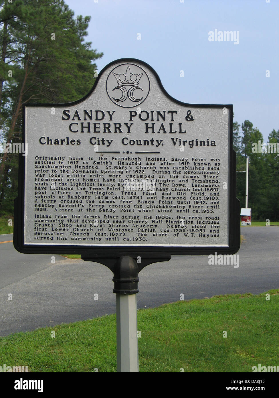 SANDY POINT & CHERRY HALL Originally home to the Paspahegh Indians ...