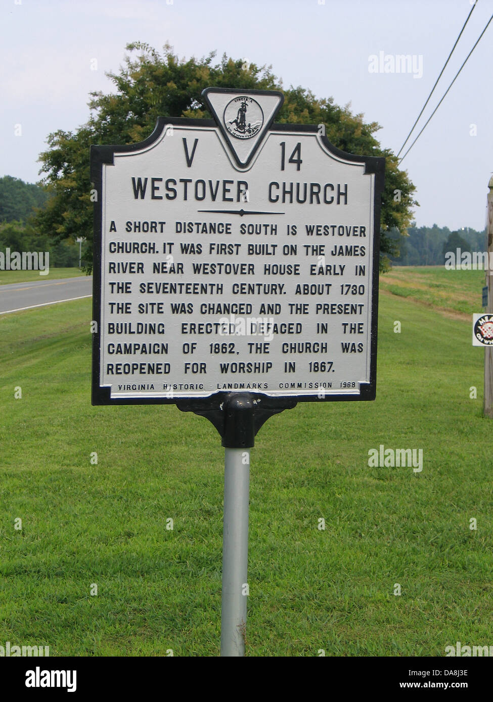 WESTOVER CHURCH A short distance south is Westover Church. It was first ...