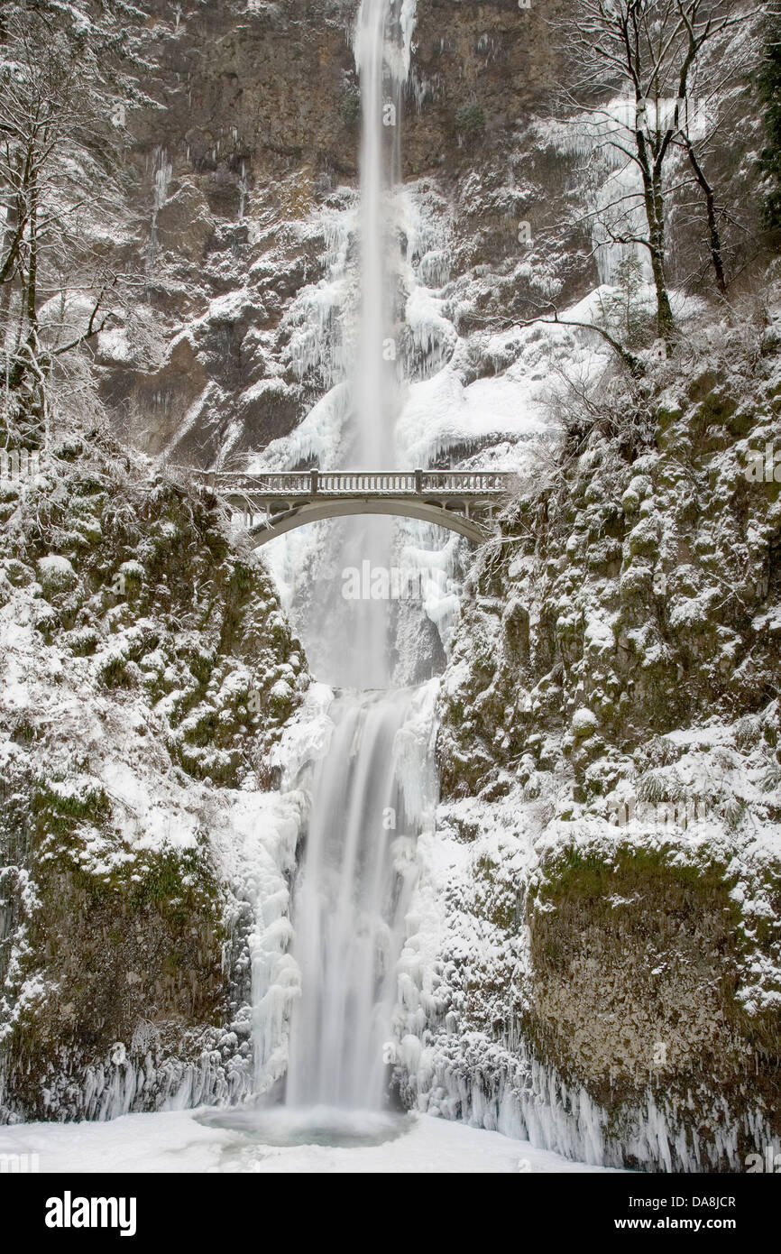 USA, United States, America, Oregon, Hood River, waterfalls, Columbia ...