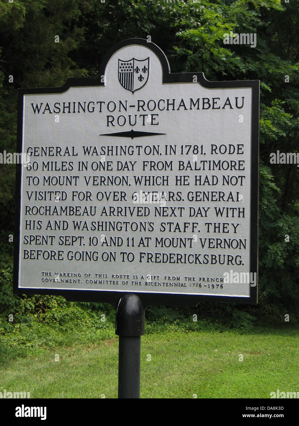 WASHINGTON-ROCHAMBEAU ROUTE General Washington, in 1781, rode 60 miles ...
