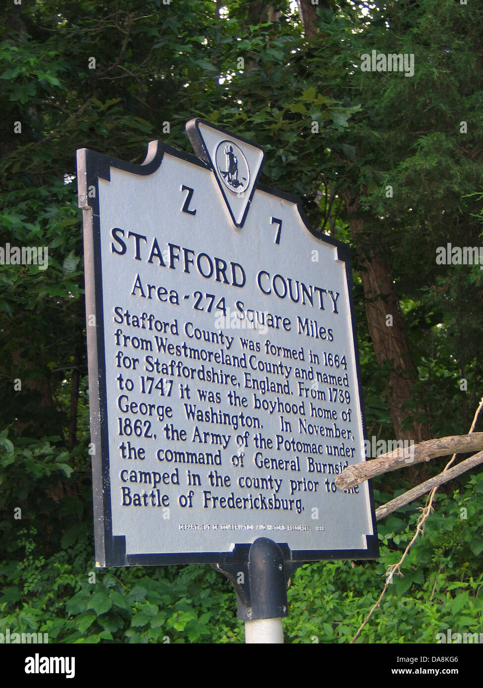 STAFFORD COUNTY Area-274 Square Miles Stafford County was formed in ...