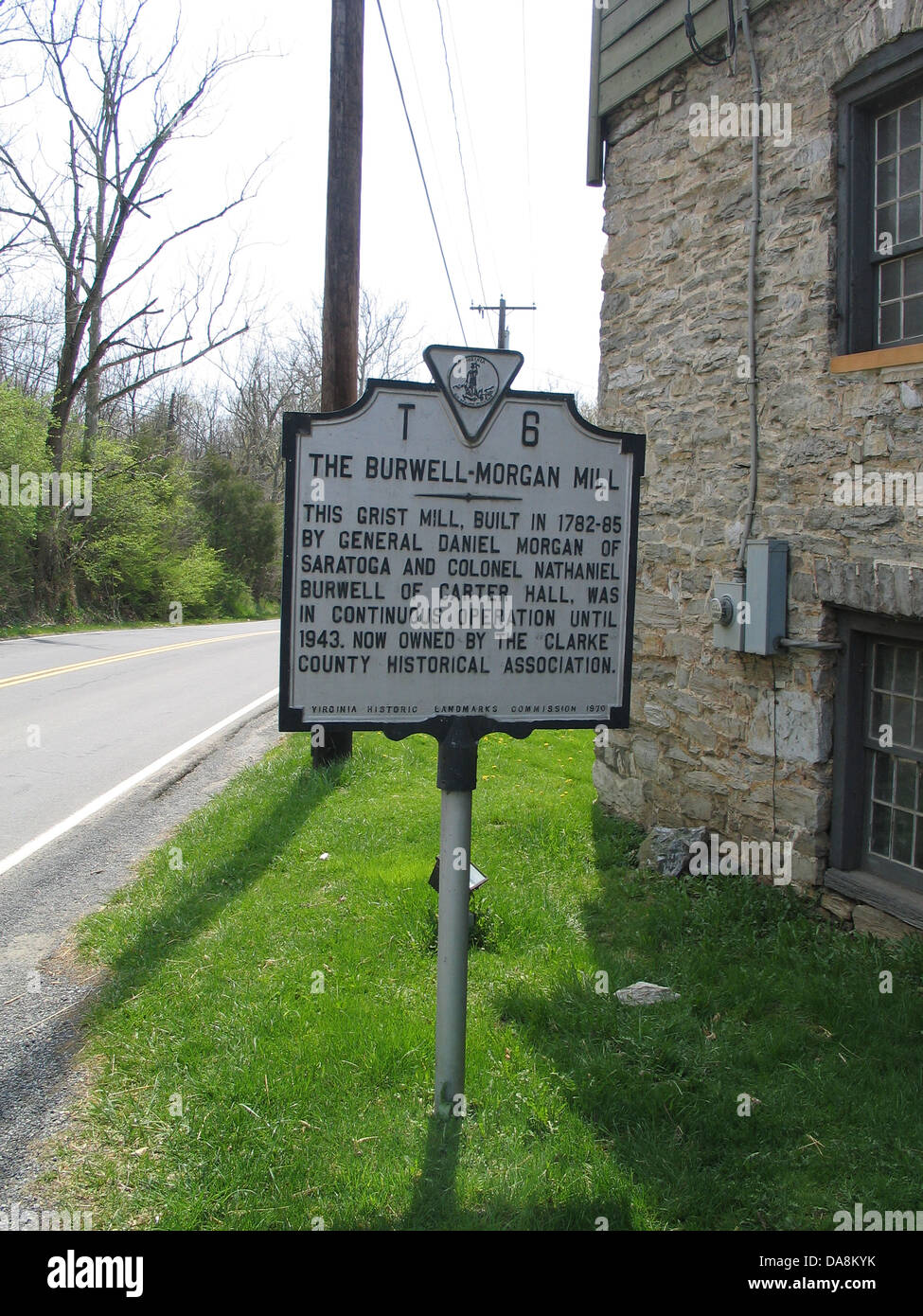 THE BURWELL-MORGAN MILL This grist mill, built in 1782-85 by General ...