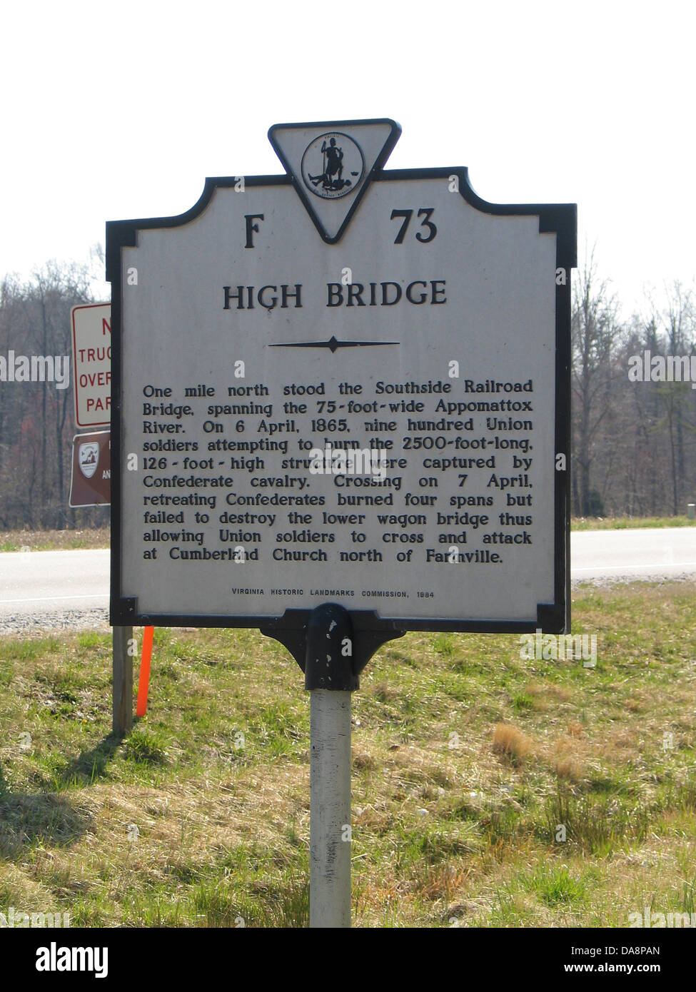 HIGH BRIDGE One mile north stood the Southside Railroad Bridge ...