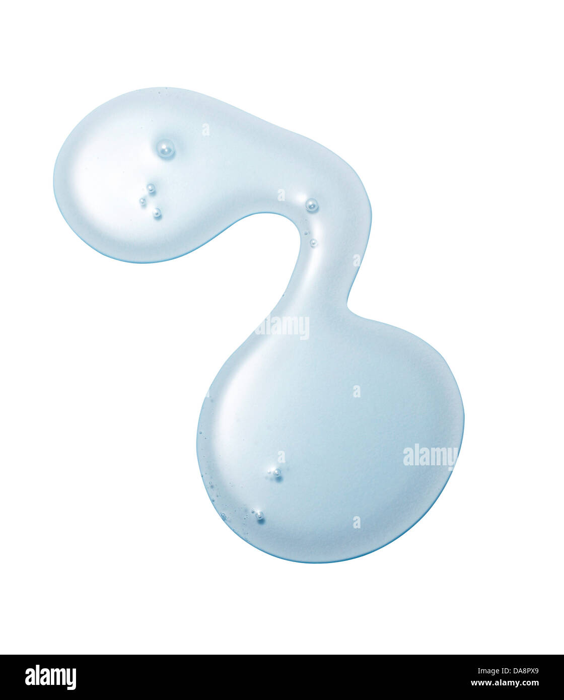 blue turquoise cream gel cut out onto a white background Stock Photo ...