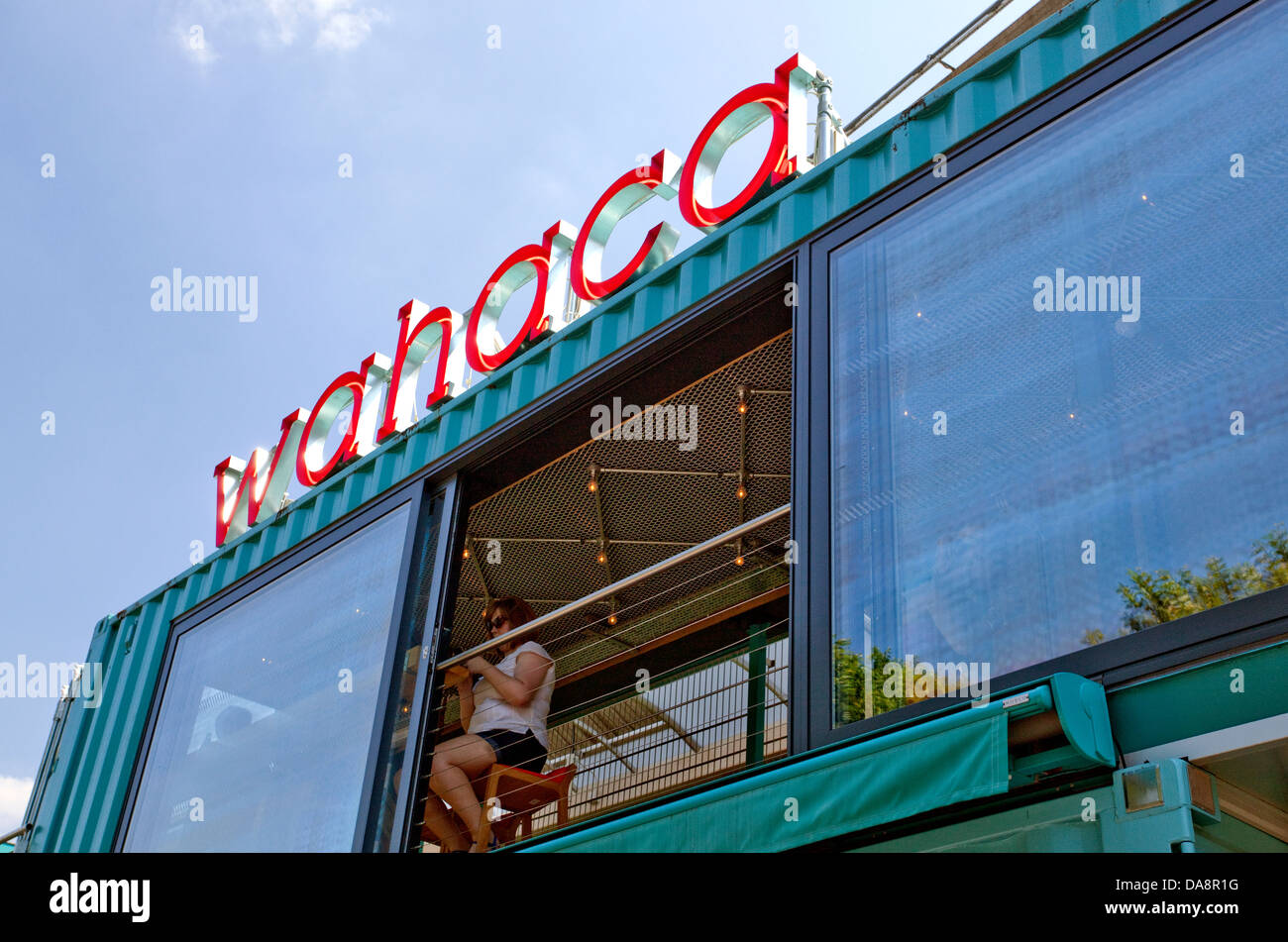 Wahaca pop-up Mexican restaurant on South Bank, London Stock Photo - Alamy
