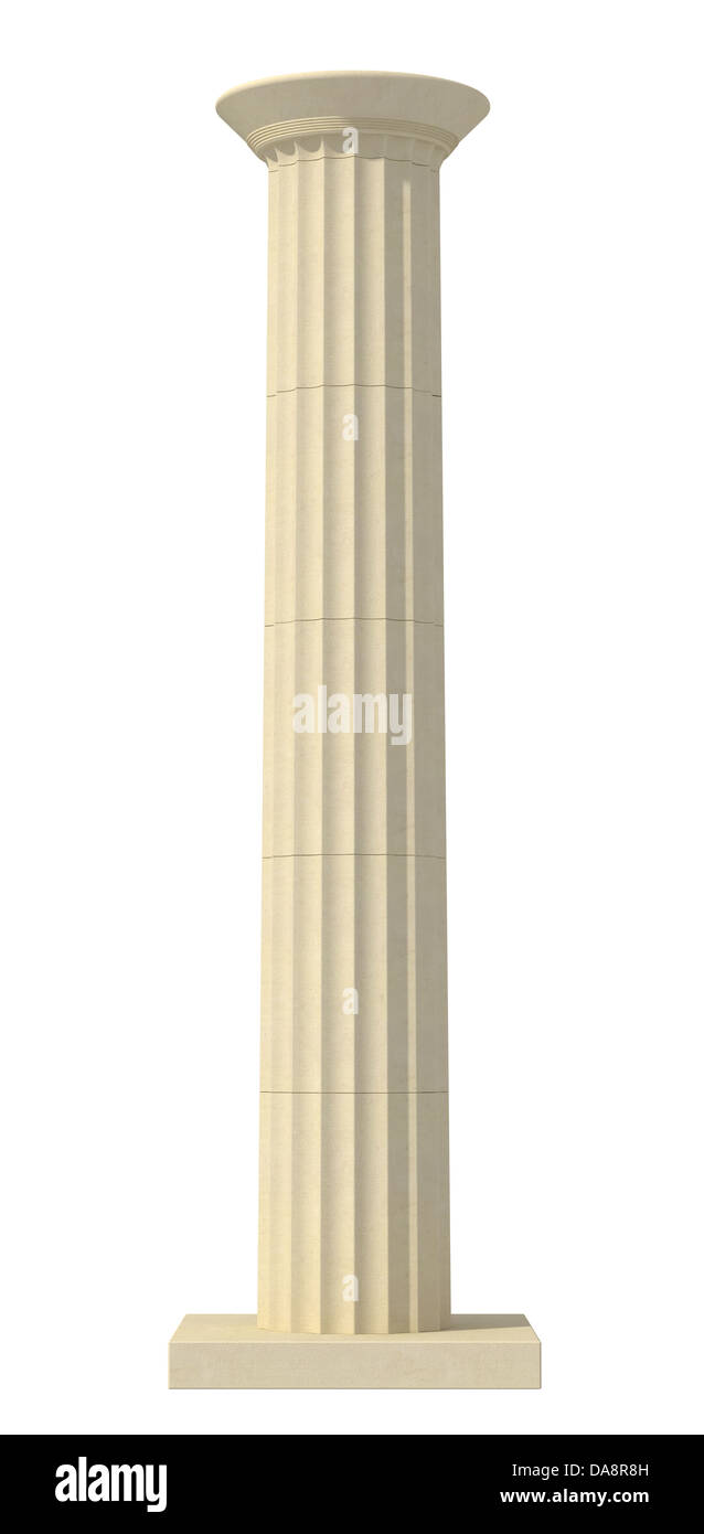 Doric column isolated on white - rendering Stock Photo - Alamy